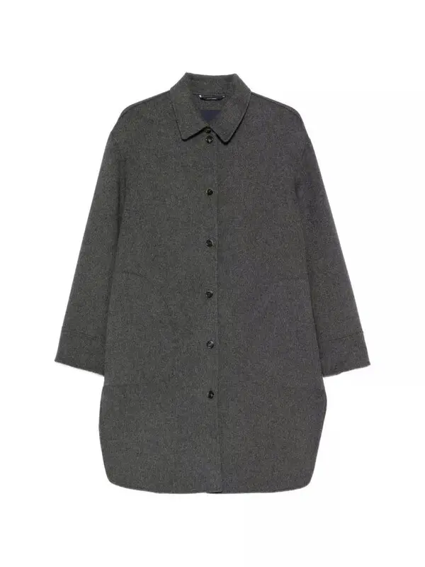 Max Mara Long-sleeve Button-fastening Coat - Grey