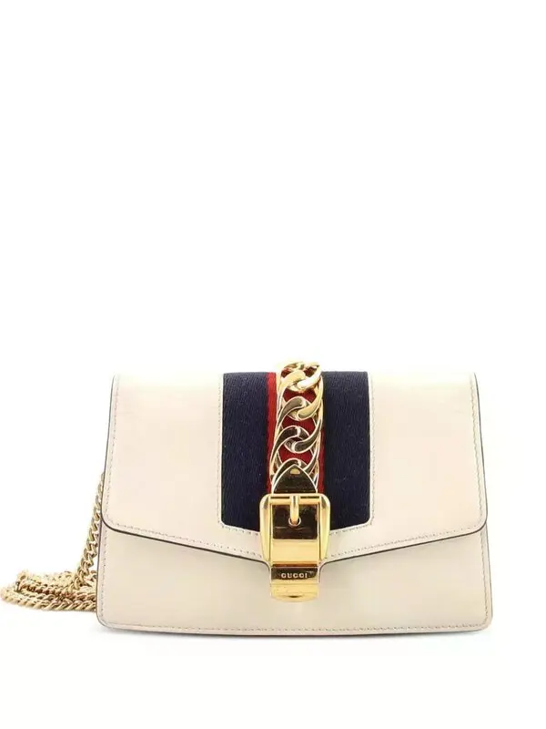 Gucci Sylvie Chain Super Mini Shoulder Bag - Neutrals
