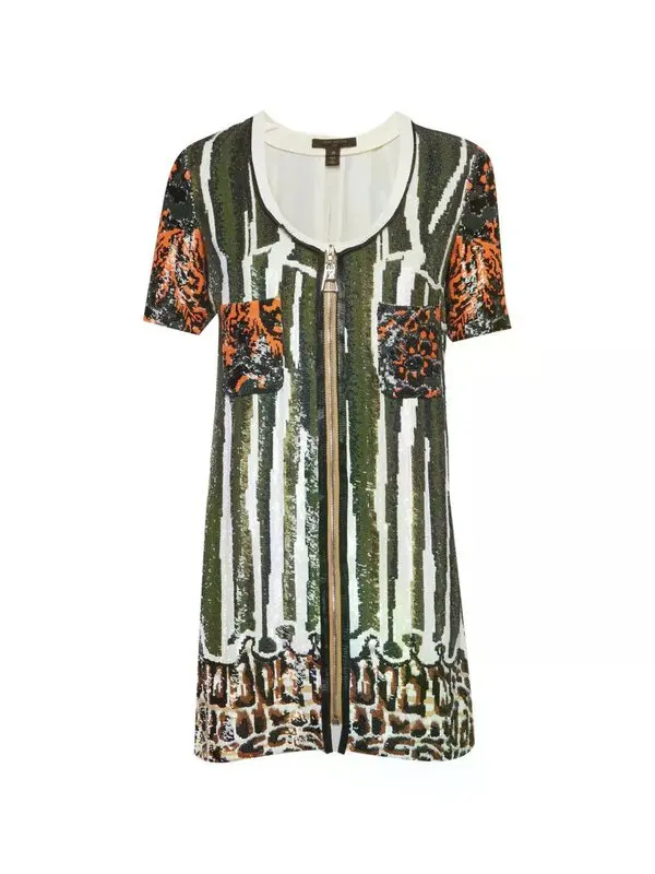 LOUIS VUITTON Sequin Embellished Mini Dress - Green