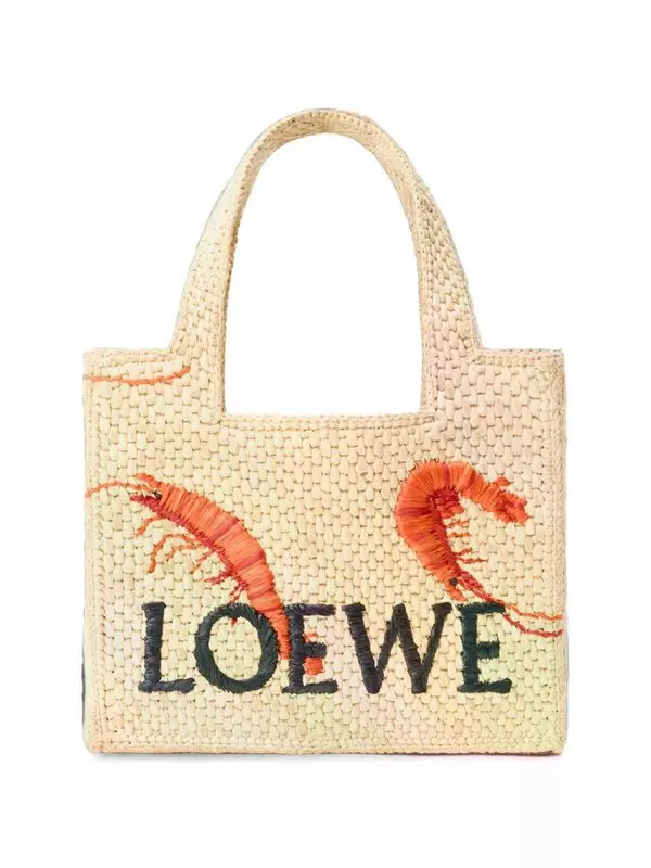 Loewe Embroidered Tote Bag - Neutrals