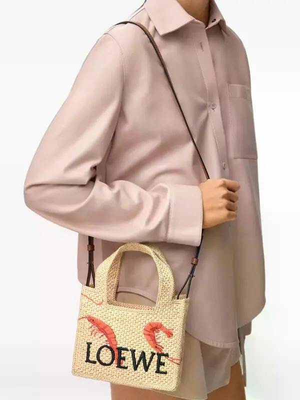 Loewe Embroidered Tote Bag - Neutrals