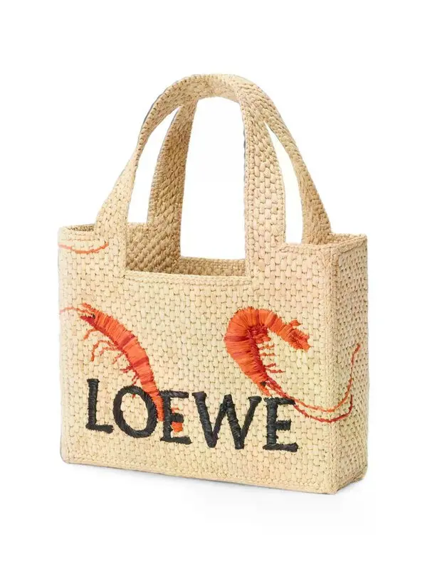 Loewe Embroidered Tote Bag - Neutrals