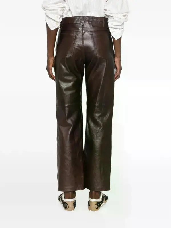 Max Mara Pesca Leather Trousers
