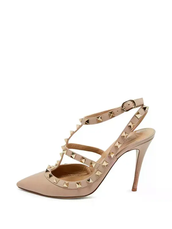 Valentino Garavani Rockstud Pointed-toe Pumps - Neutrals