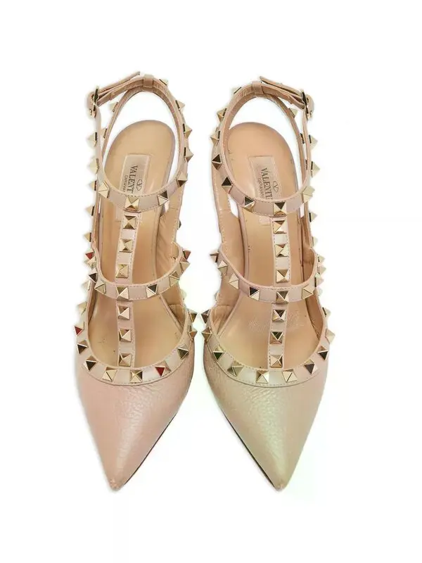 Valentino Garavani Rockstud Pointed-toe Pumps - Neutrals
