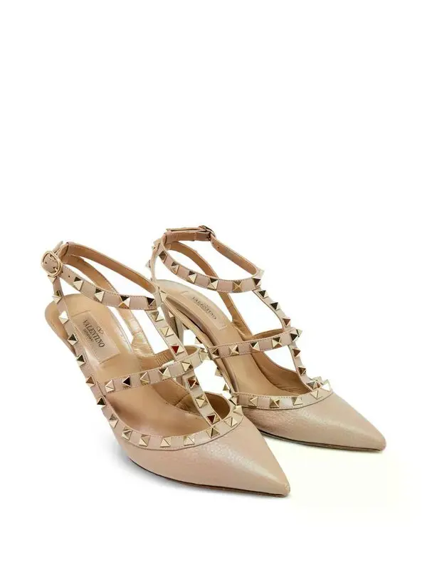 Valentino Garavani Rockstud Pointed-toe Pumps - Neutrals