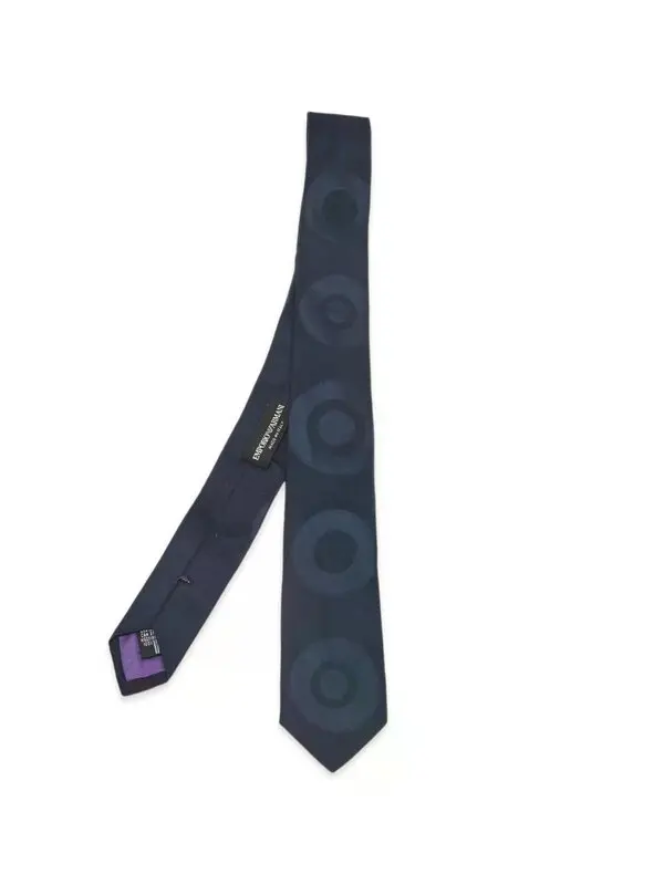 Emporio Armani Jacquard-weave Skinny Tie - Blue
