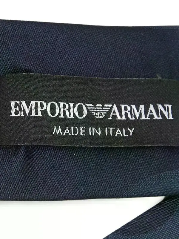 Emporio Armani Jacquard-weave Skinny Tie - Blue