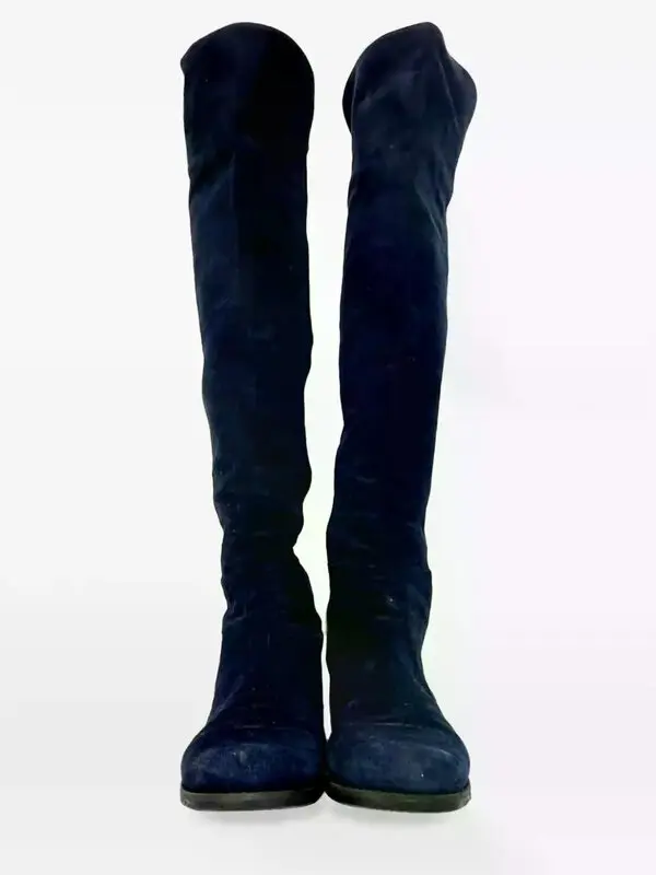 STUART WEITZMAN Suede Knee-high Boots - Blue