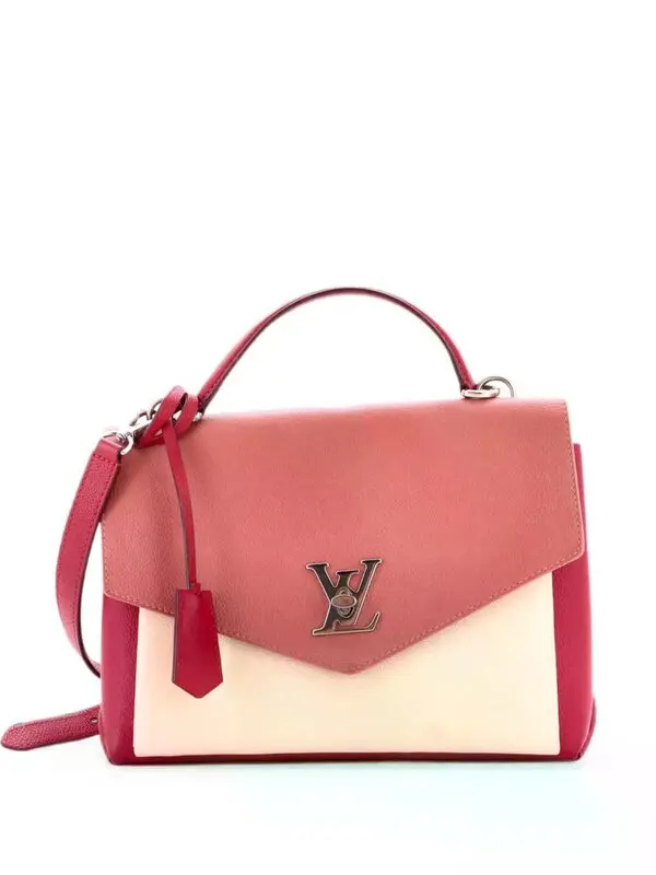 LOUIS VUITTON Mylockme Handbag Leather Satchel - Neutrals