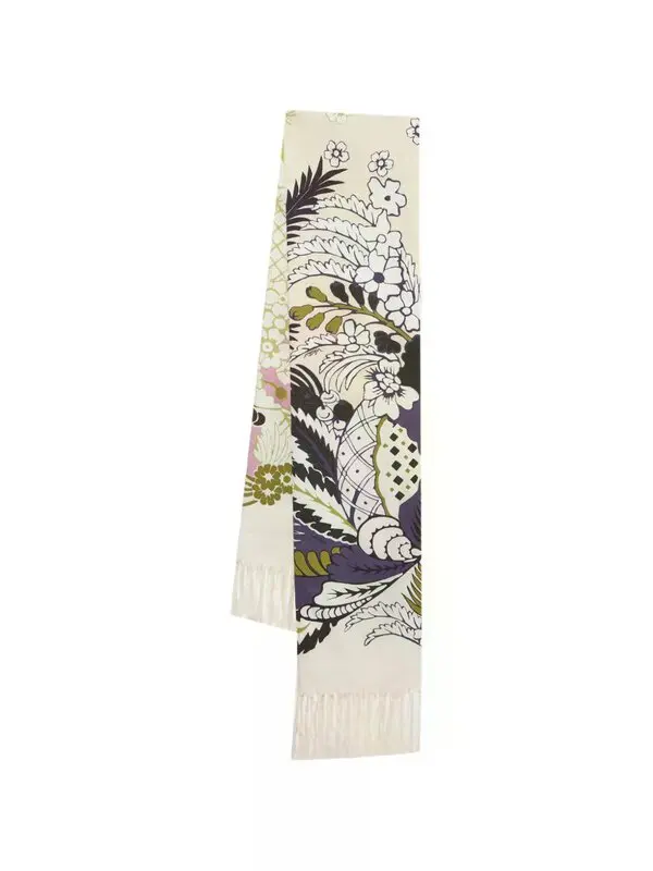 Valentino Garavani Tropical World Arazzo Print Scarf - Neutrals