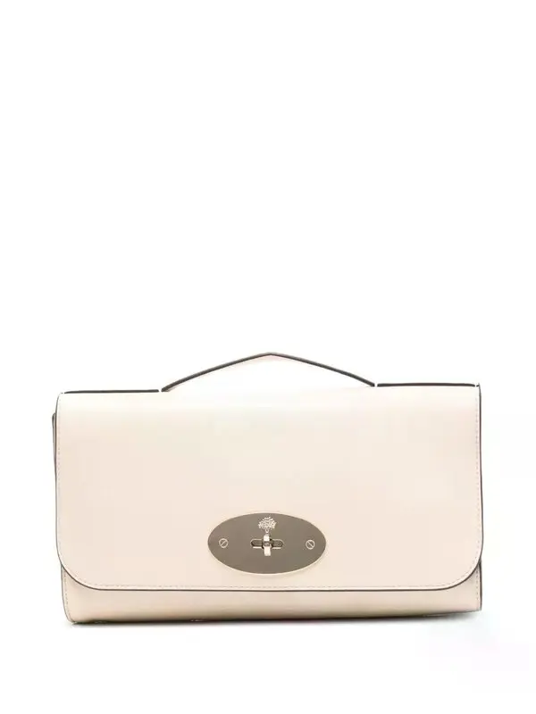 Mulberry Lily Leather Clutch Bag - Neutrals