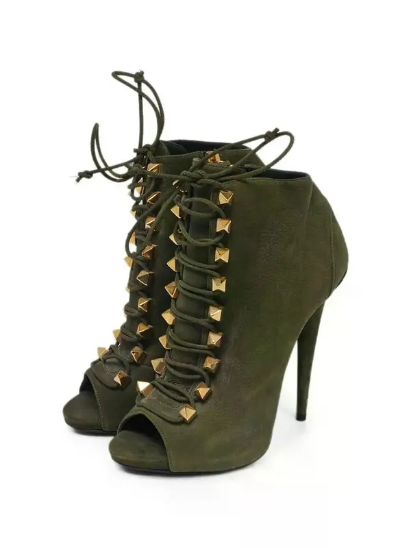 GIUSEPPE ZANOTTI Studded Lace-up Ankle Boots