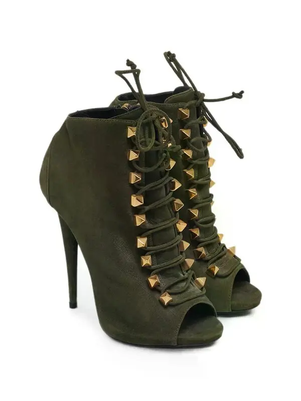 GIUSEPPE ZANOTTI Studded Lace-up Ankle Boots