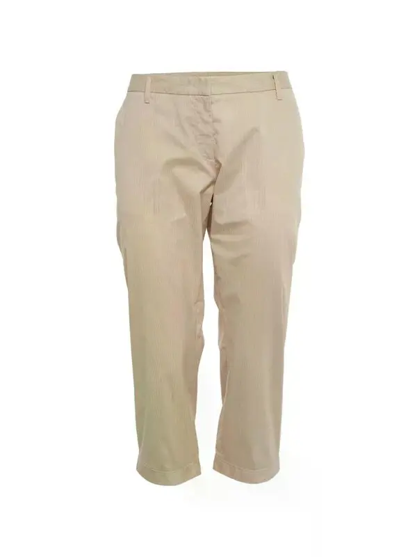 Prada Beige Pinstripe Tailored Trousers