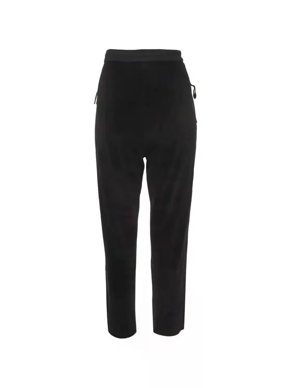 Saint Laurent Velvet-effect Straight-fit Drawstring Trousers