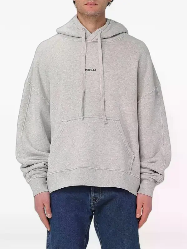 BONSAI Logo Print Pouch Pocket Hoodie