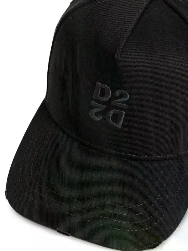 Dsquared2 Gabardine Baseball Cap With D2 Upside Down Motif