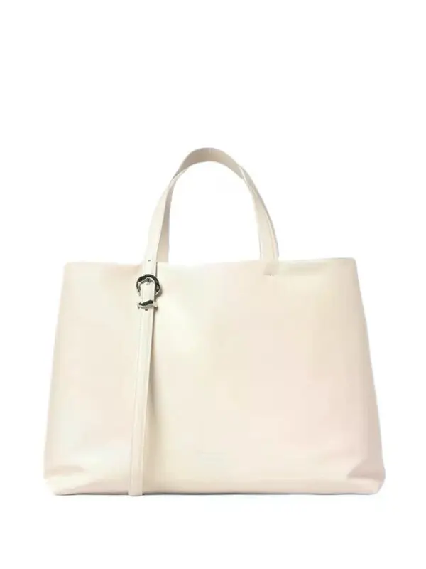 Emporio Armani Deva Leather Tote Bag - Neutrals