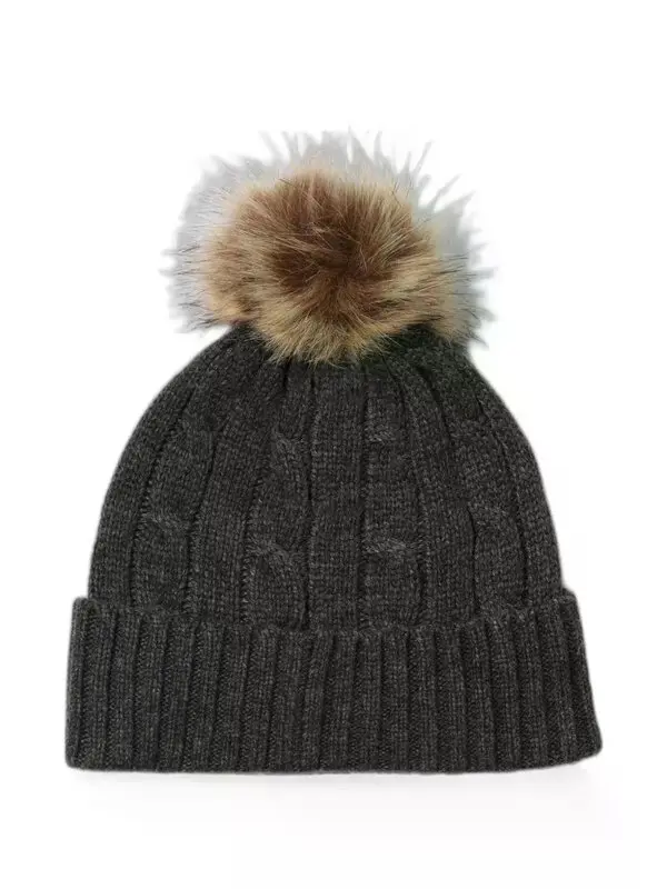 Ralph Lauren Cable-knit Pompom Beanie Hat