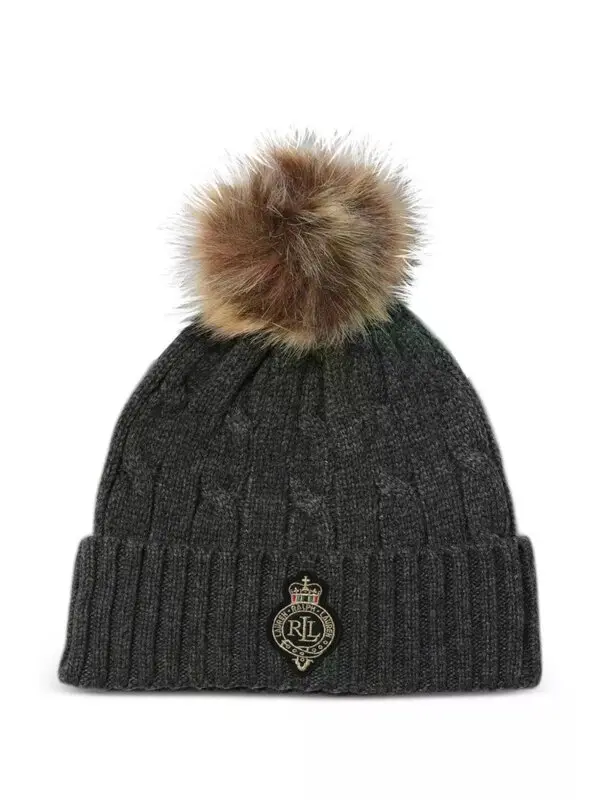 Ralph Lauren Cable-knit Pompom Beanie Hat