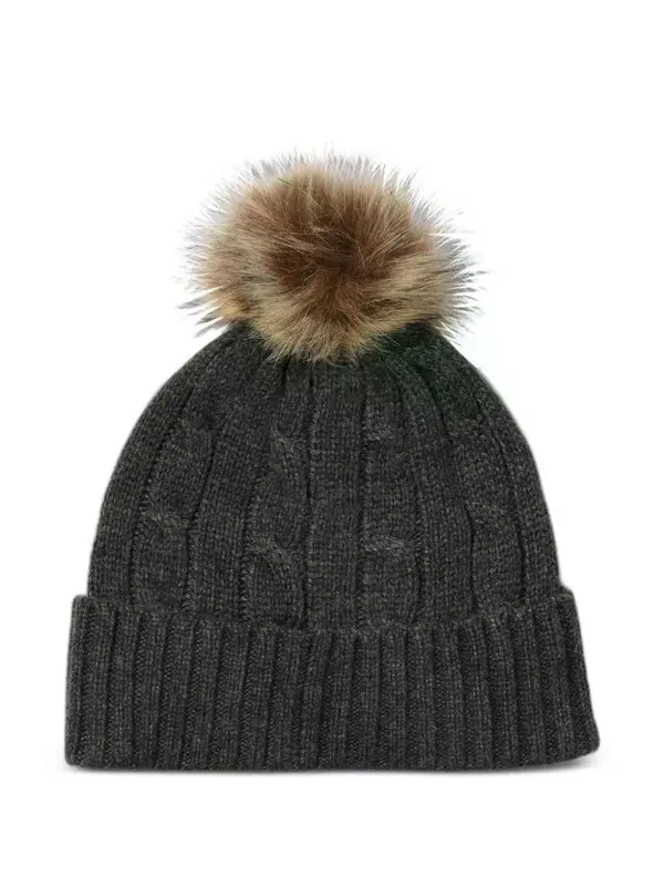 Ralph Lauren Cable-knit Pompom Beanie Hat