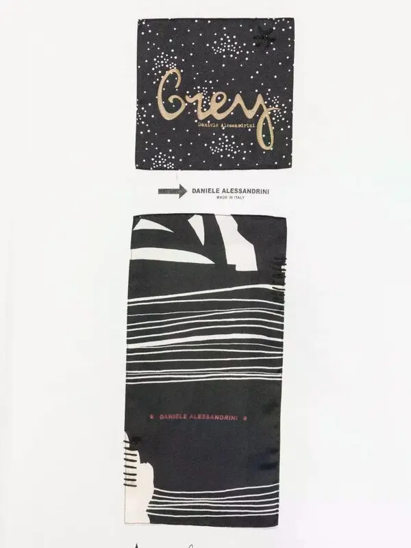 DANIELE ALESSANDRINI Graphic-print Patch-detail T-shirt
