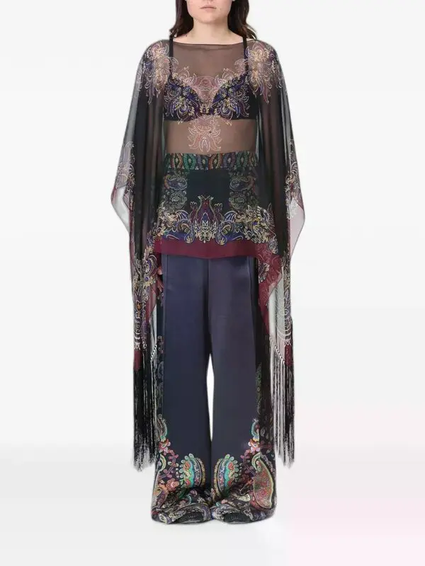 Etro Paisley-print Fringed Poncho