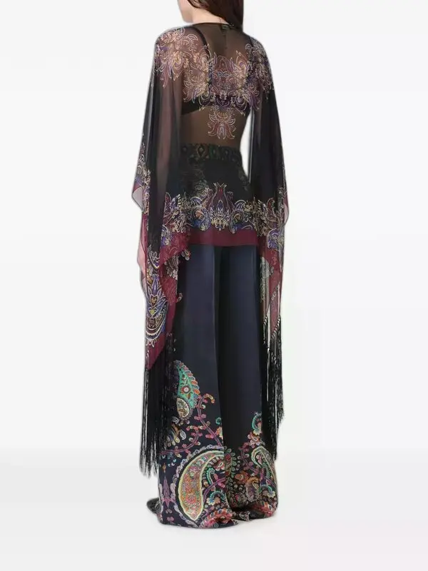 Etro Paisley-print Fringed Poncho