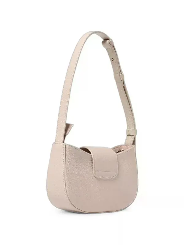 FERRAGAMO Gabry Grained Leather Shoulder Bag - Neutrals