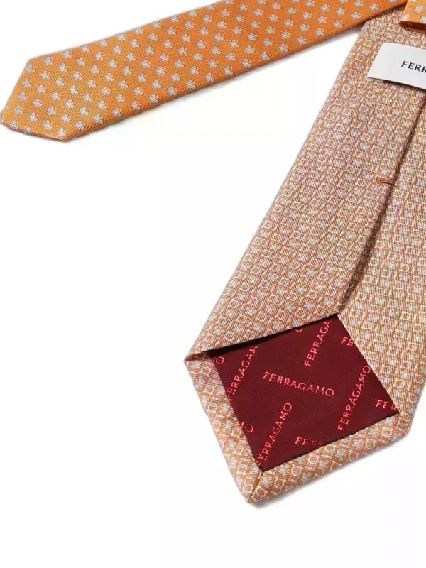 FERRAGAMO Butterfly Print Silk Tie