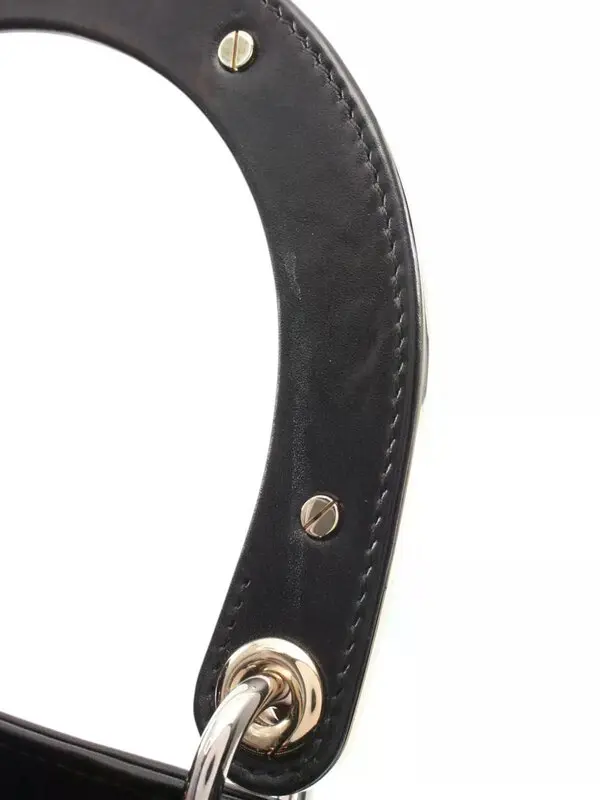 Dior Large Calfskin Patch Embellished Lady Satchel - Black