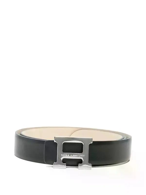 DANIELE ALESSANDRINI Logo Buckle Belt - Blue