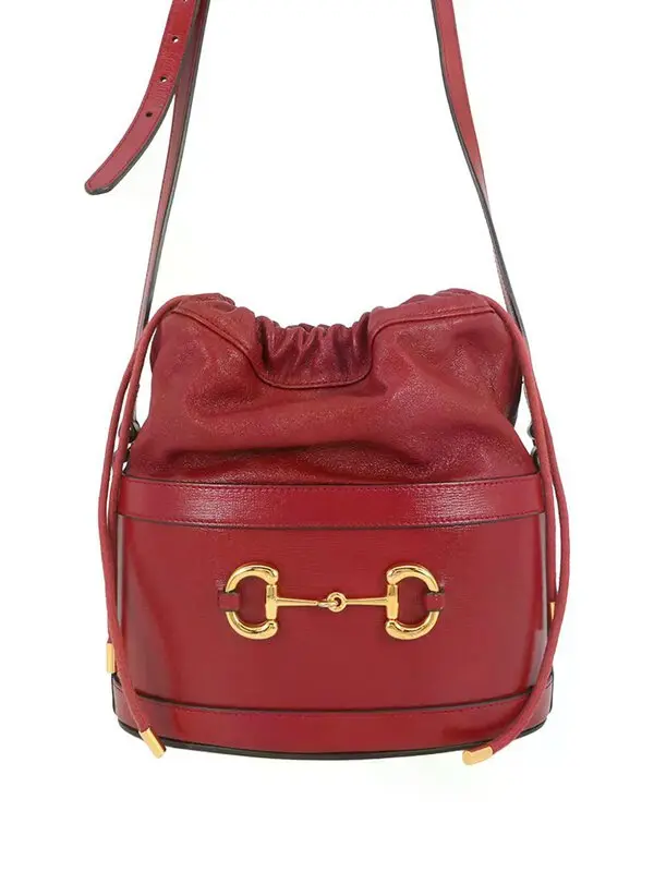 Gucci 1955 Horsebit Bucket Bag - Red