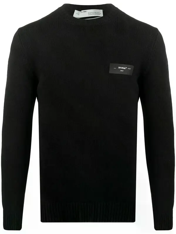 Off-White Logo Print Jumper - Black
