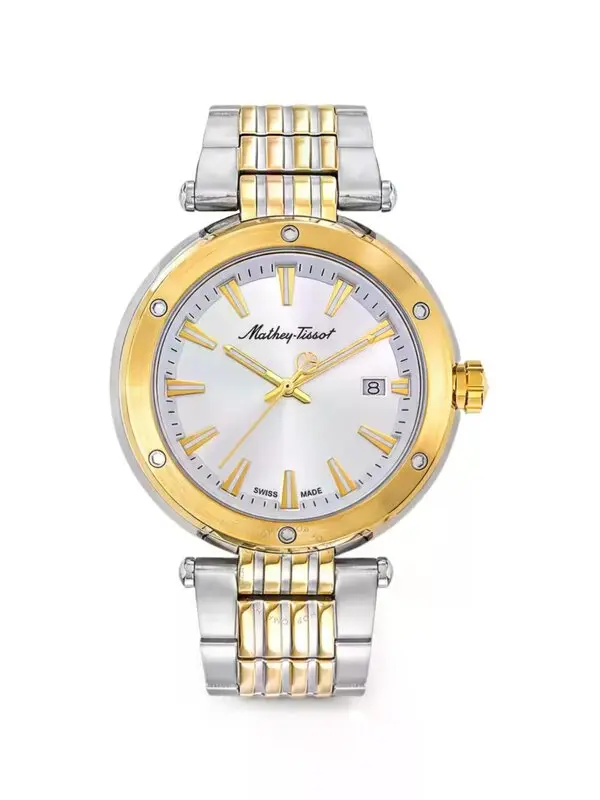MATHEY TISSOT Neptune Two Tone Watch - Silver