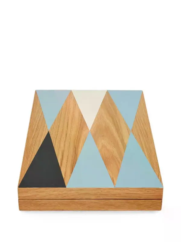 FOURTH STREET Geometric-pattern Backgammon Board - Brown