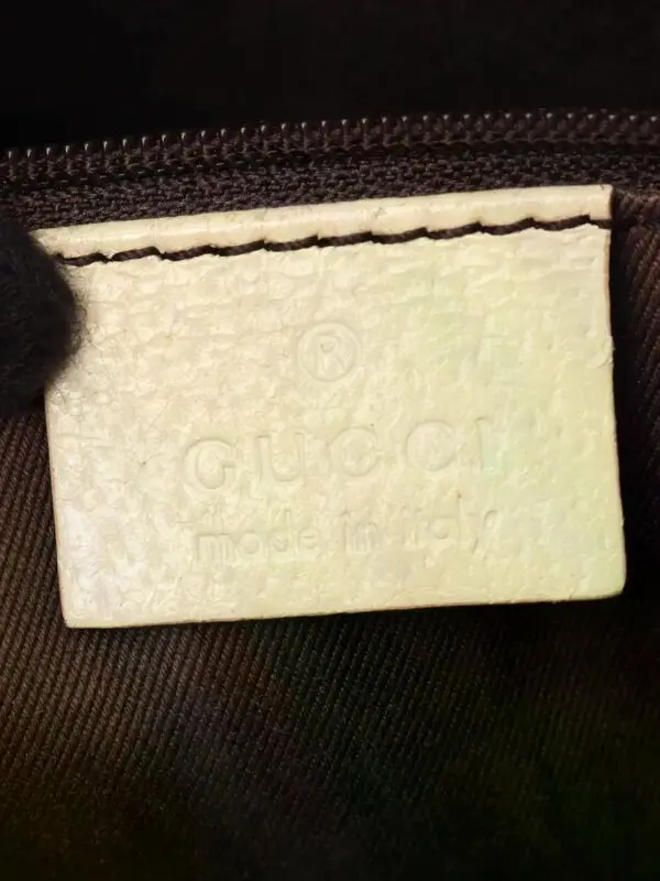 Gucci Gg Canvas Leather Trimmed Tote Bag