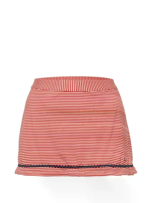 Emporio Armani Striped Jersey Mini Skirt