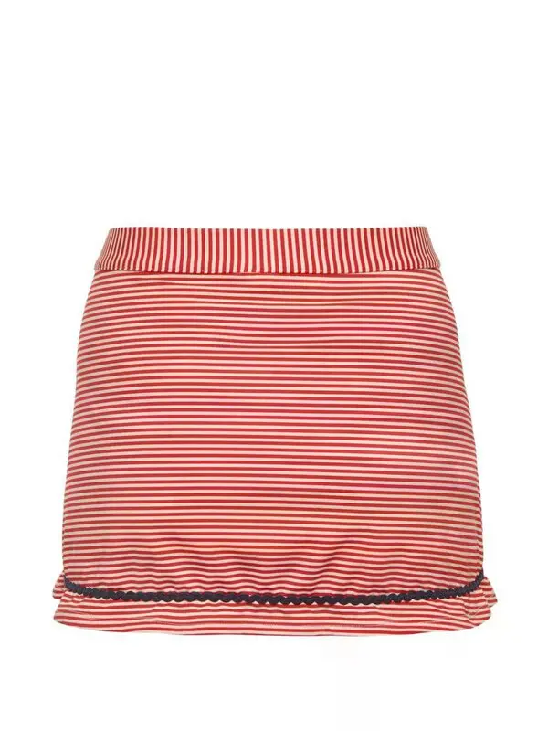 Emporio Armani Striped Jersey Mini Skirt