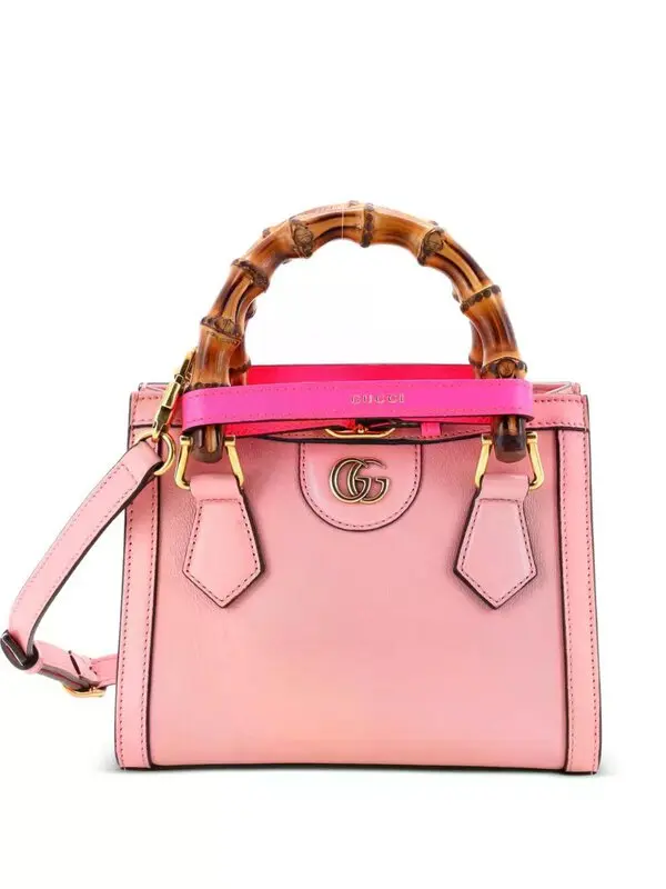 Gucci Diana Mini Bamboo Handle Tote Crossbody Bag - Pink