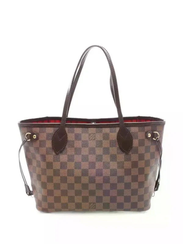LOUIS VUITTON Damier Ebene Neverfull Pm Tote Bag - Brown