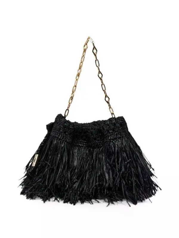 Ba&sh June Raffia Clutch Bag