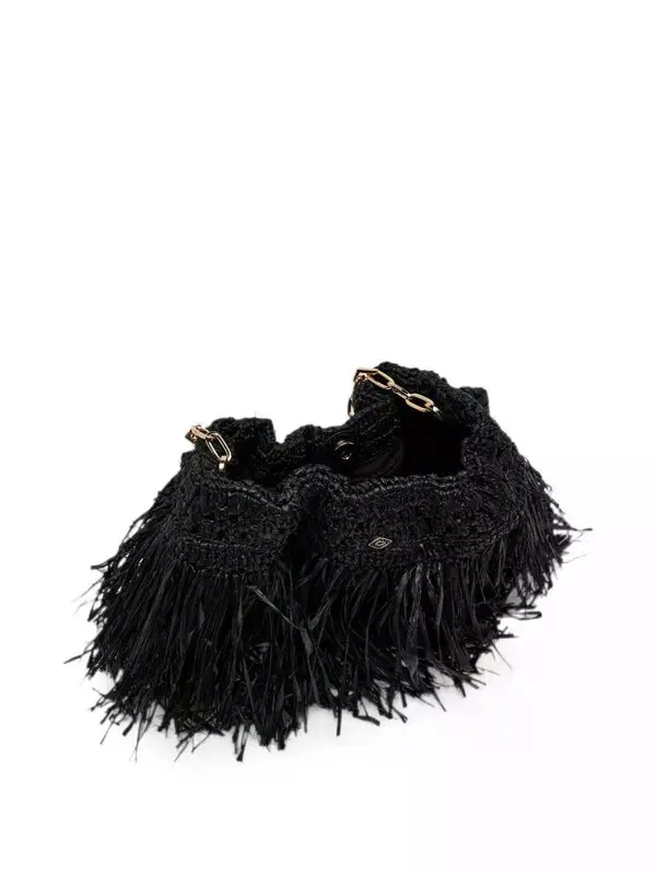 Ba&sh June Raffia Clutch Bag