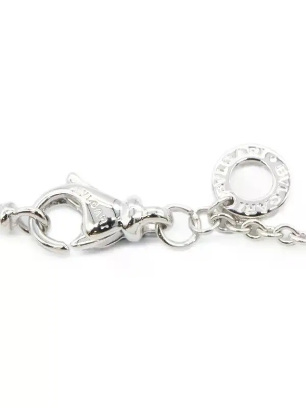 BVLGARI B.zero1 Engraved Logo 18k White Gold Necklace
