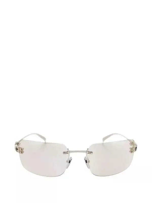 Gucci Rimless Rectangle-frame Sunglasses - Silver