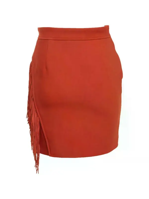 Maje Fringed Wrap-style Mini Skirt