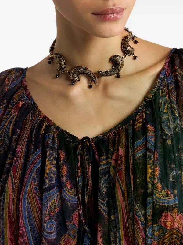 Etro Arnica Paisley Choker Necklace