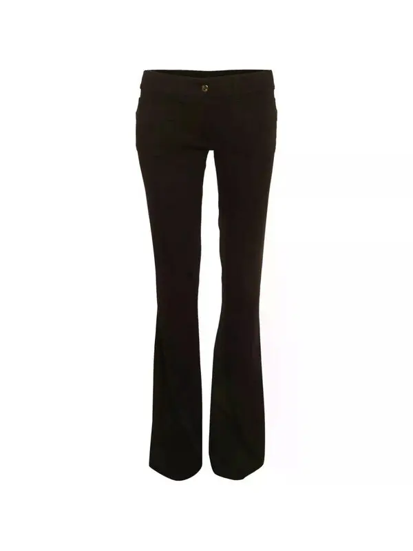 Just Cavalli Knit Straight-leg Trousers - Black