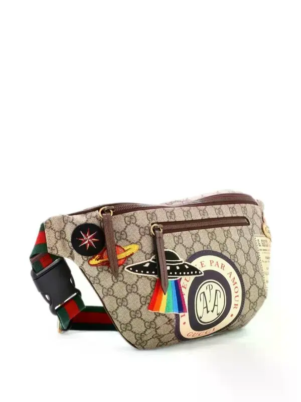 Gucci Gg Coated Canvas Applique Belt Bag